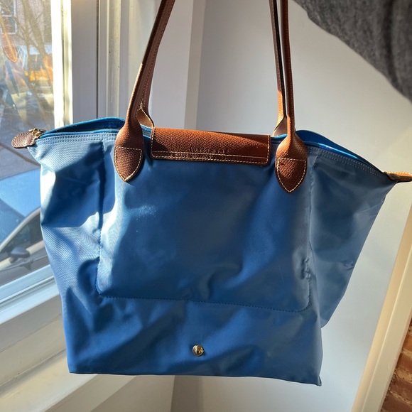 Longchamp | Bags | Large Light Blue Longchamp Le Pliage Tote | Poshmark